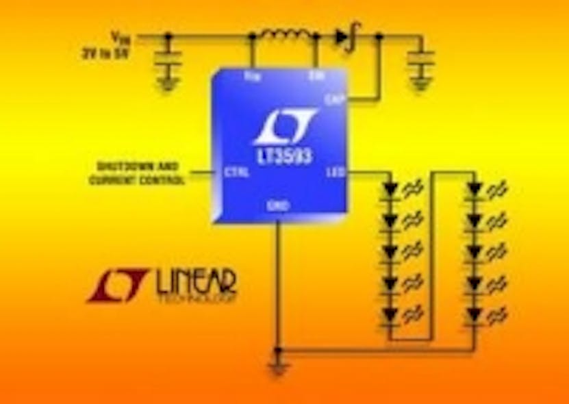 Linear's high-efficiency white LED driver powers up to 10 LEDs | LEDs ...